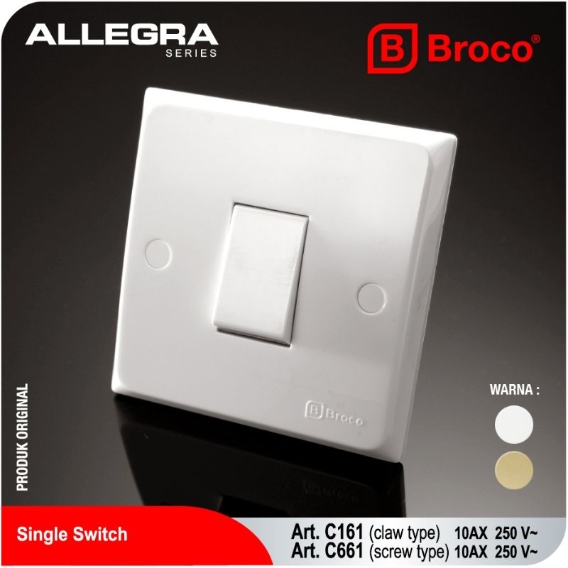 Jual C161 Broco Allegra Saklar Engkel Single Switch | Shopee Indonesia
