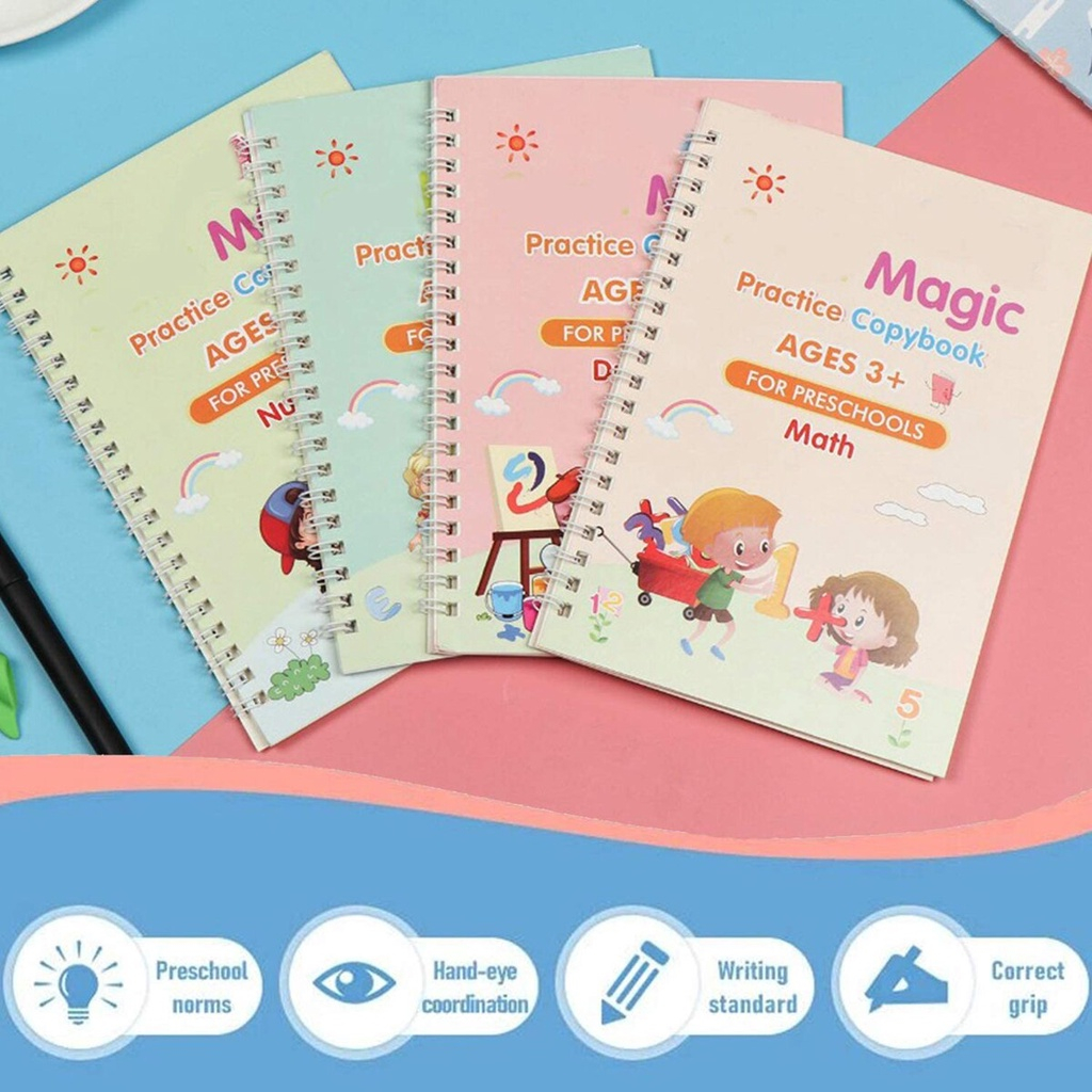 Jual Sank Magic Book / 1 set isi 4 buku Magic Practice Book / Buku ...