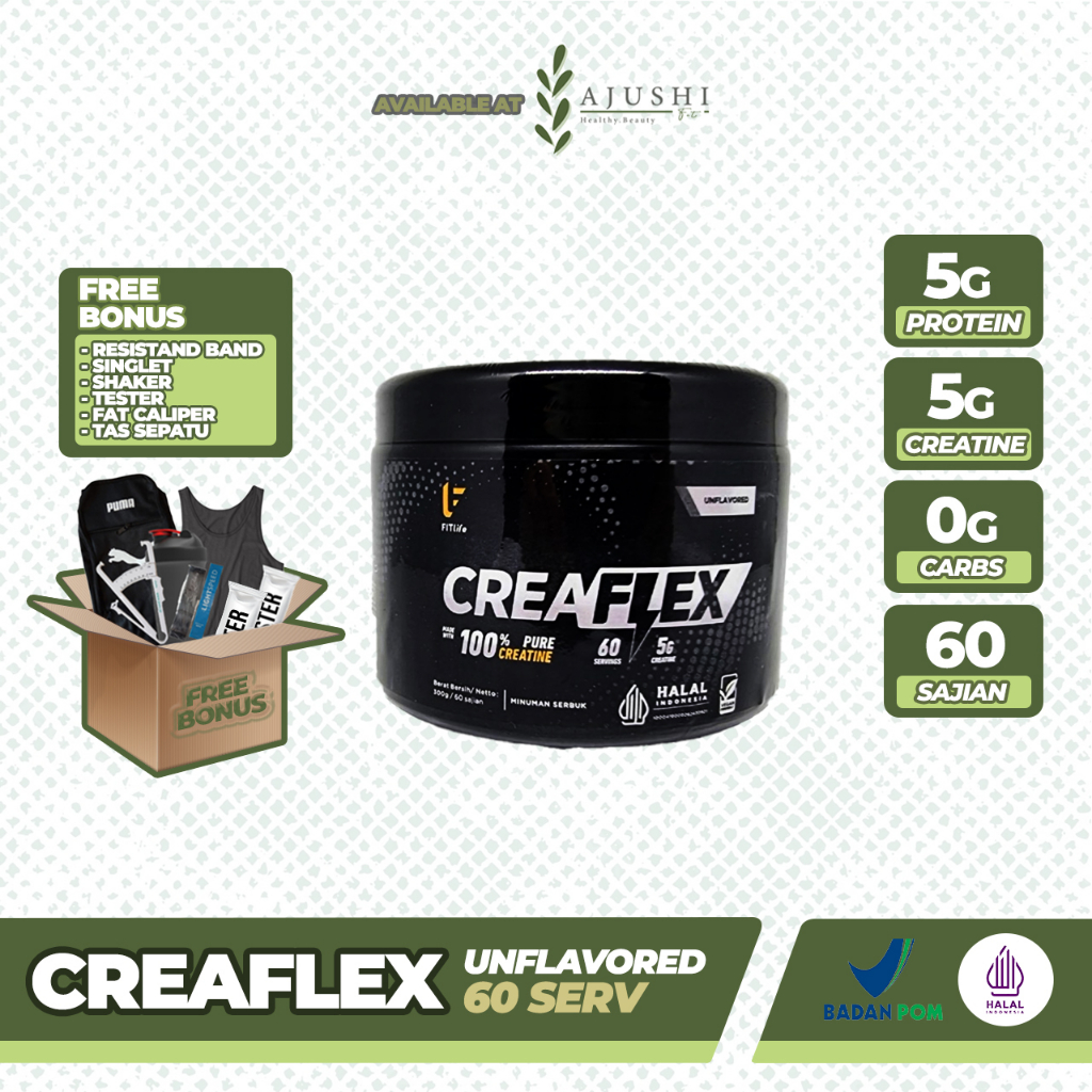 Jual Fitlife Creaflex Creatine 60 Serving - 300 Gram | Shopee Indonesia