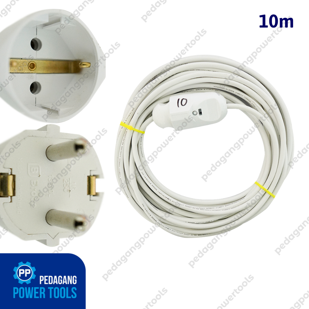 Jual KABEL LISTRIK TAMBAHAN 10 METER EXTENSION COLOKAN STOP KONTAK ...
