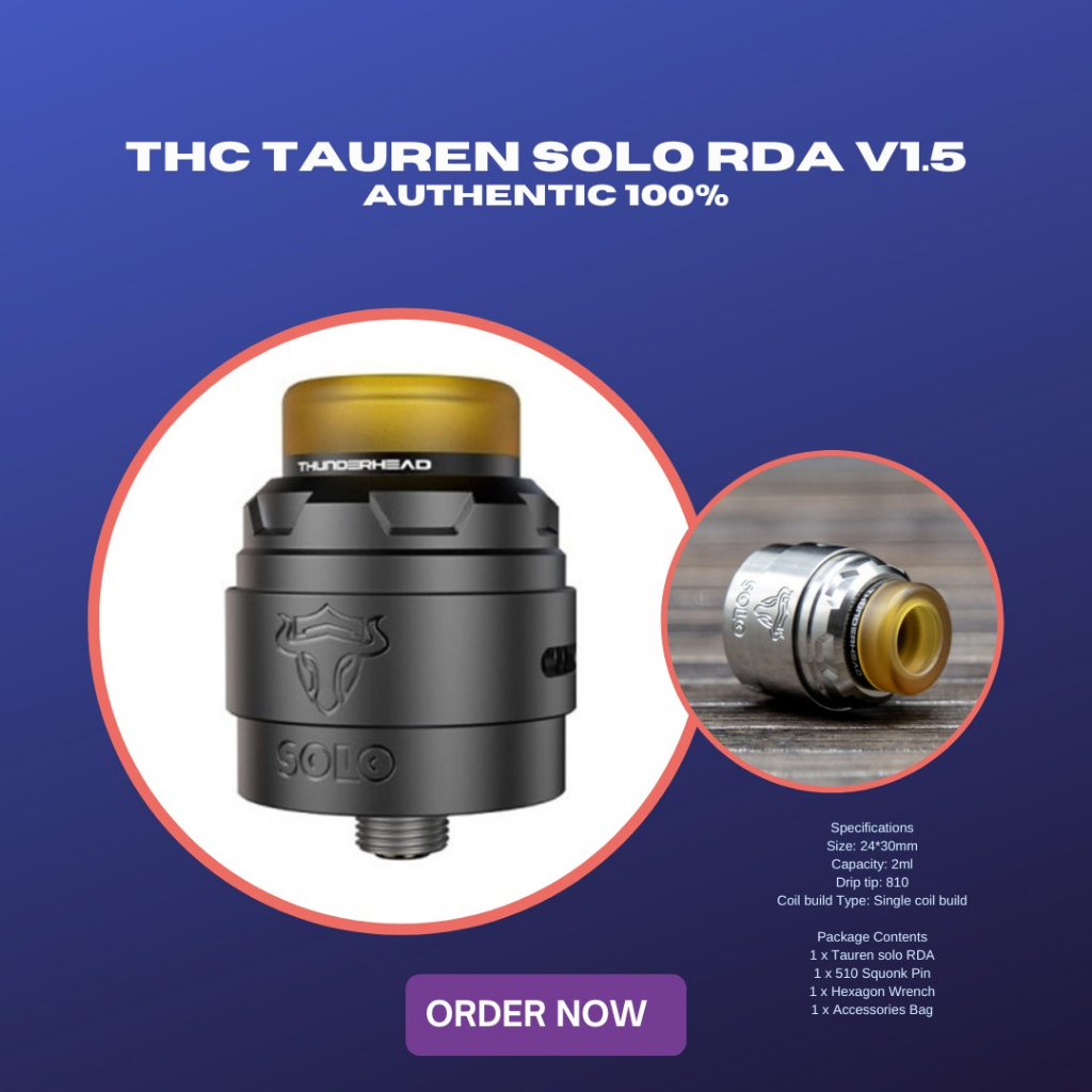 Jual THC Tauren Solo RDA V1.5 authentic - Harga Grosir | Shopee Indonesia