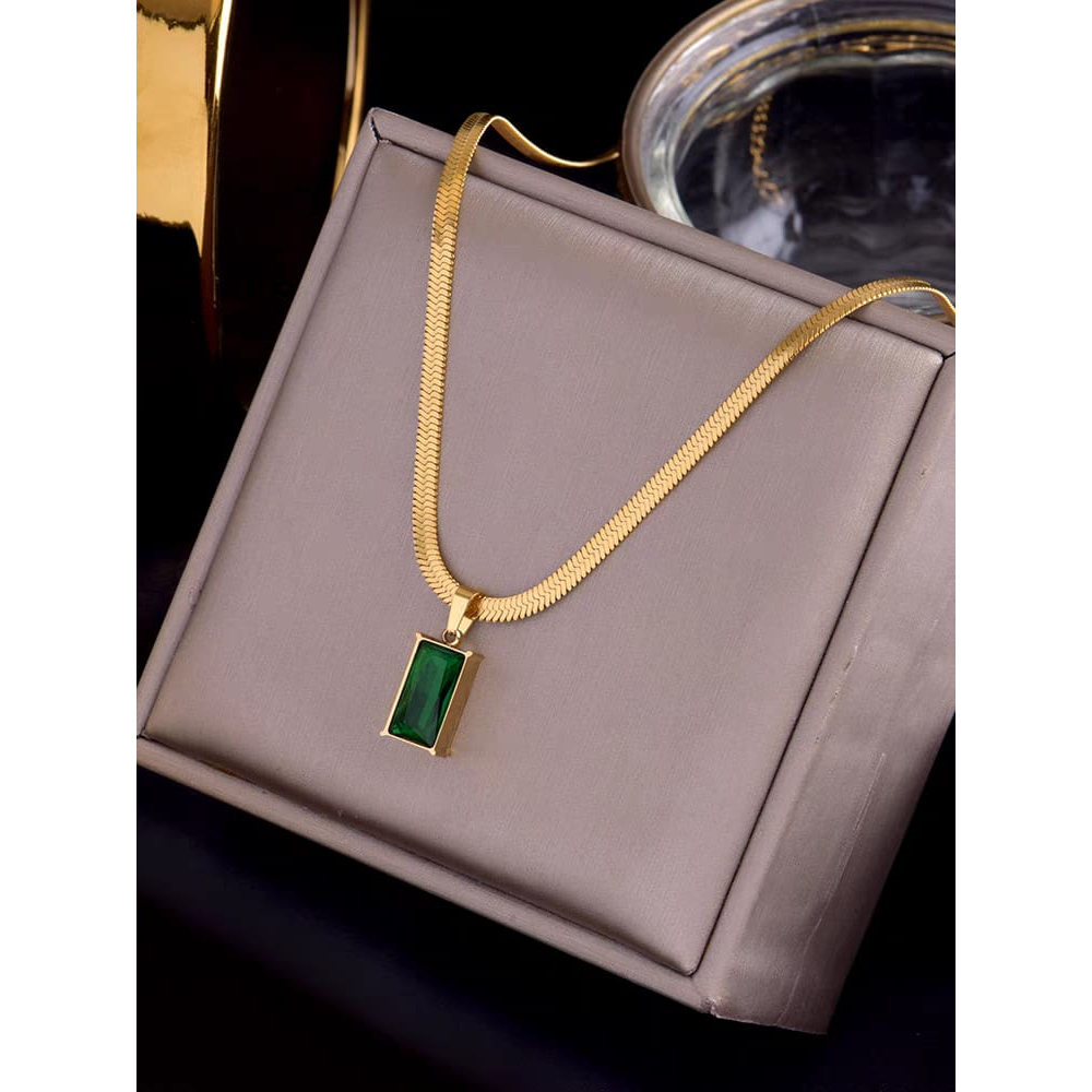 Jual Kalung Titanium Gold Trending Korea Fashion Style Elegan Premium ...