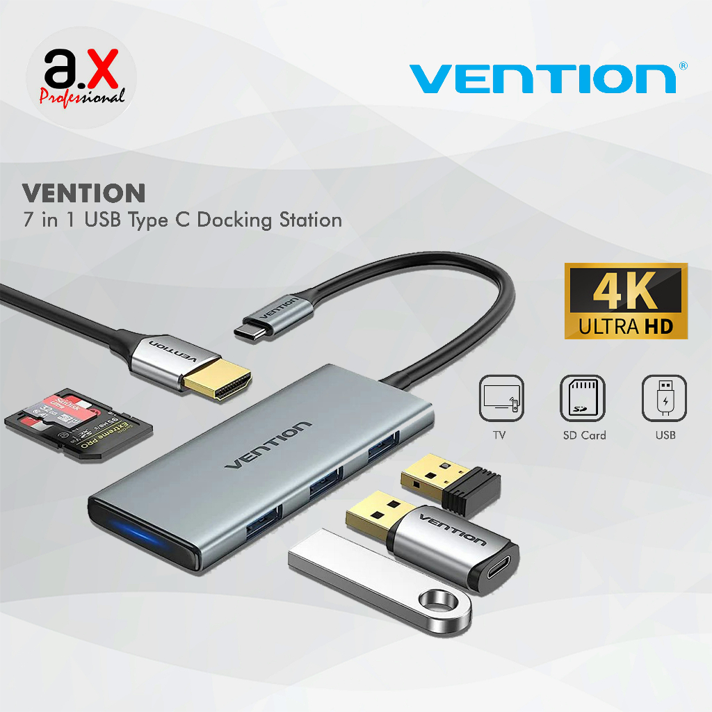 Jual USB Type C 7 IN 1 Docking Station HDMI / SD CARD / USB | Shopee ...
