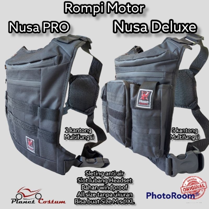 Jual rompi dada motor chest bag anti angin rompi nusa pro deluxe ...