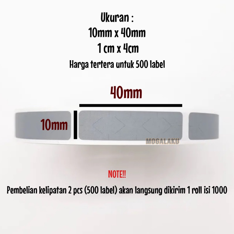 Jual 10x40 mm 1x4cm scratch label label gosok sticker scratch | Shopee ...