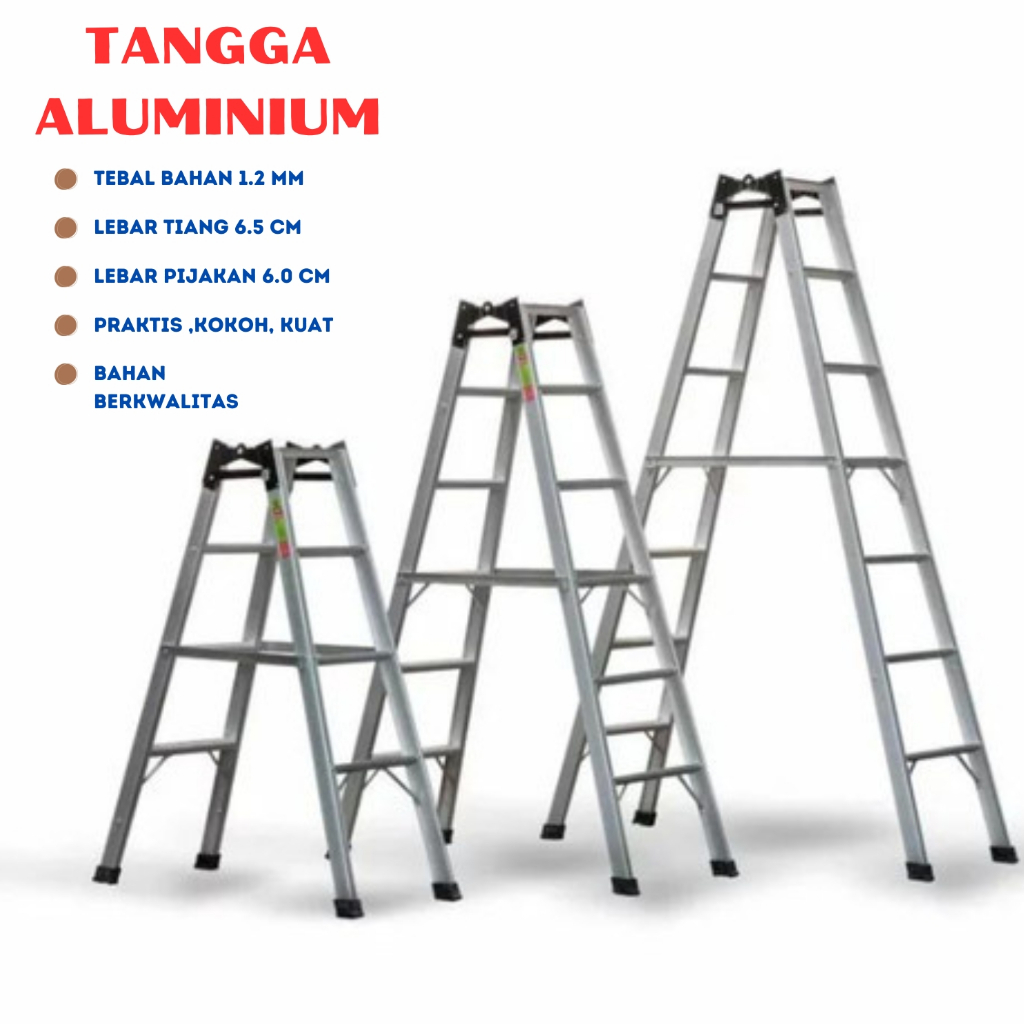 Jual Tangga Lipat Aluminium Bahan Tebal dan Kokoh Pertukangan Renovasi ...