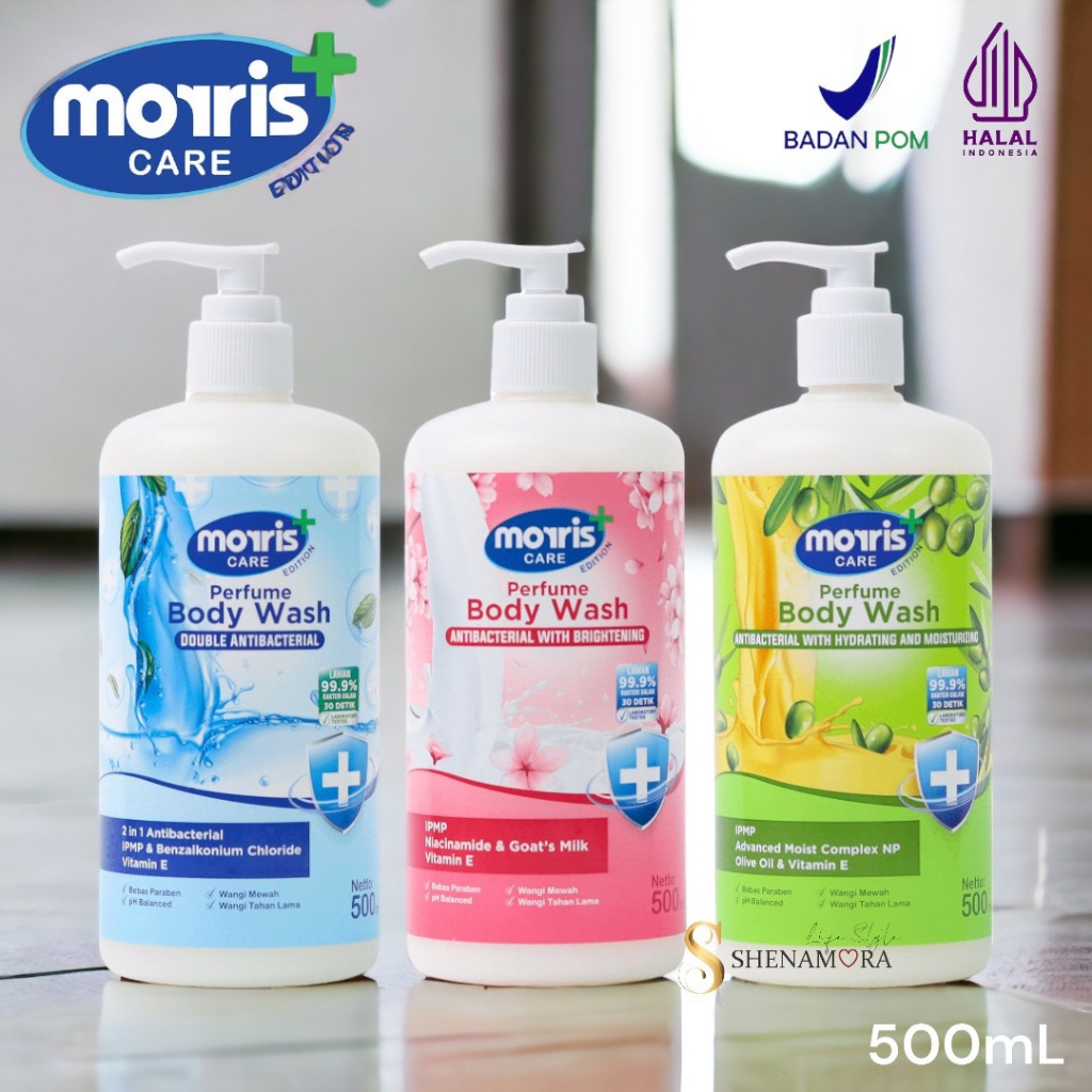 Jual Morris Body Wash Double Anti Bacterial Pump 500ml | Shopee Indonesia