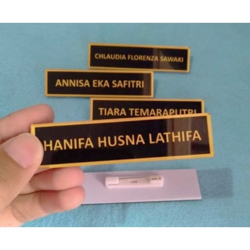 Jual name Tag papan dada papan nama dada name tag bebas request ...