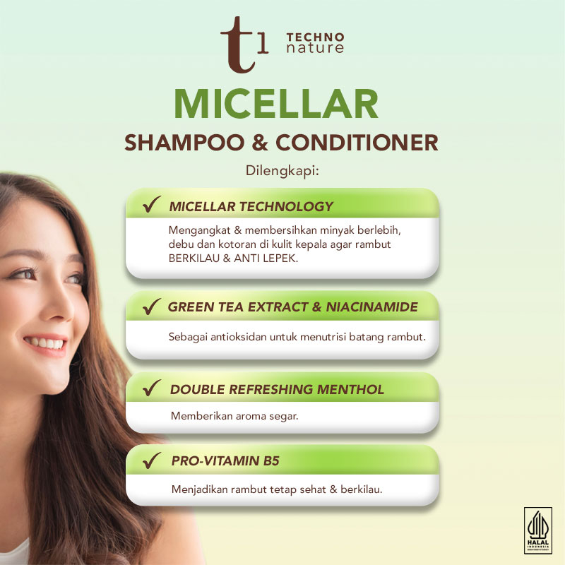 Jual PAKET ISI 2 Makarizo T1 Techno Nature Micellar Shampoo ...