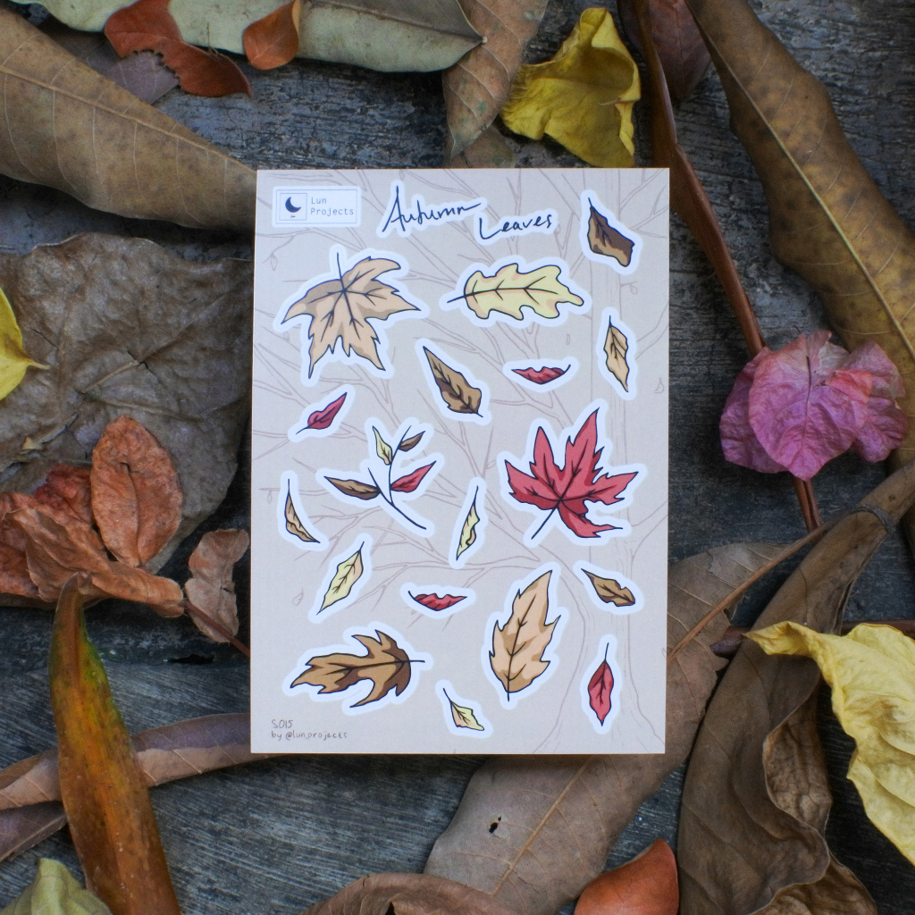 Jual Autumn Leaves Sticker Sheet - Stiker Daun Autumn/Musim Gugur ...