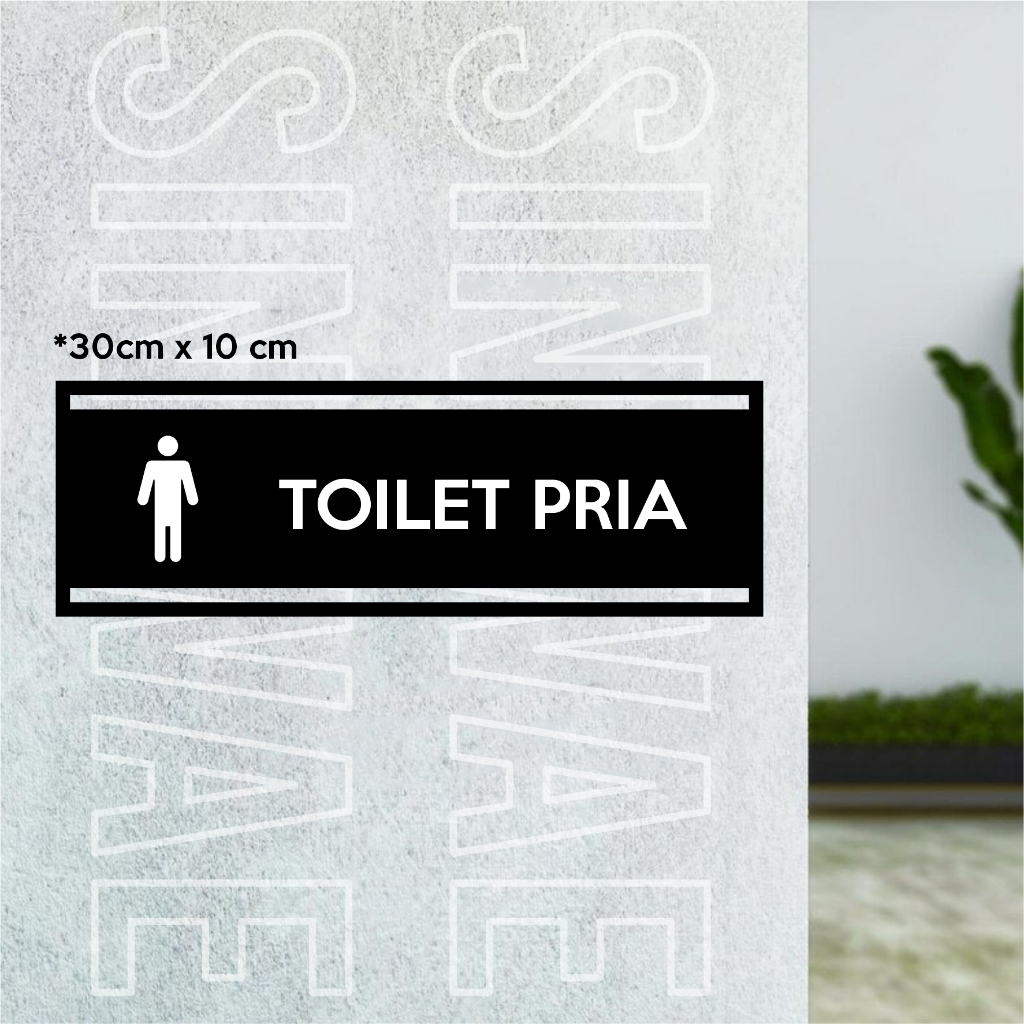 Jual Toilet Pria WC Acrylic Sign 30x10 cm Modern UV Print | Shopee ...