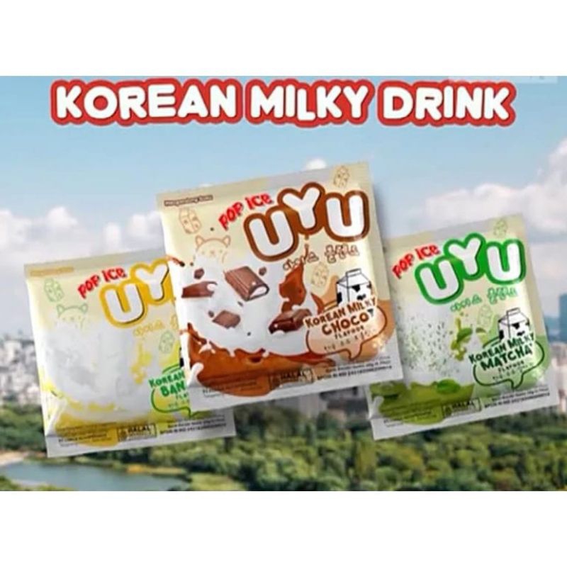 Jual KS - Pop Ice Uyu Renceng Isi 15 Sachet / Pop Ice Uyu Matcha / Pop ...