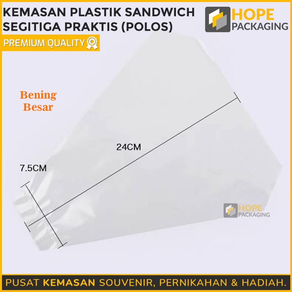 Jual [Harga / 20 Pcs] Kemasan Plastik Sandwich Segitiga Praktis ...