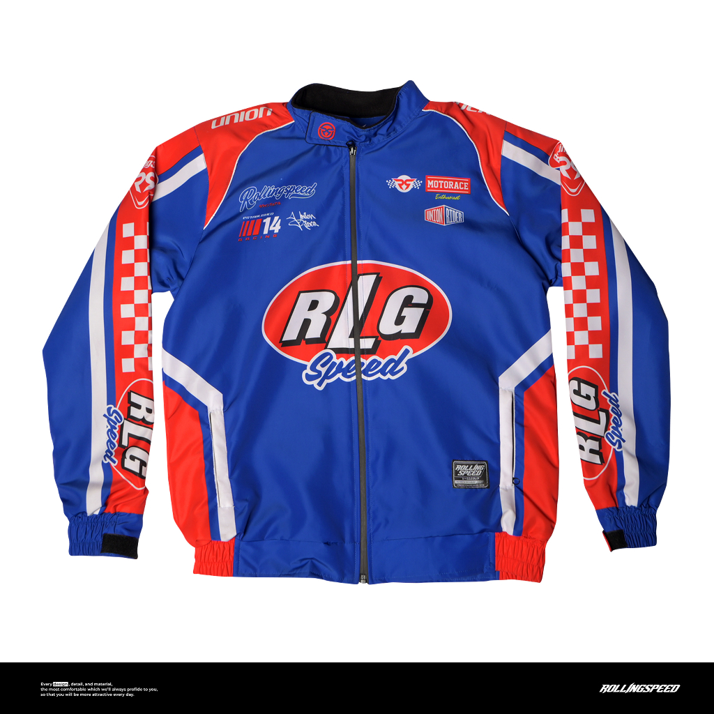 Jual Rollingspeed - Jacket Nascar Monza Blue Red - Jaket Motor Biru ...