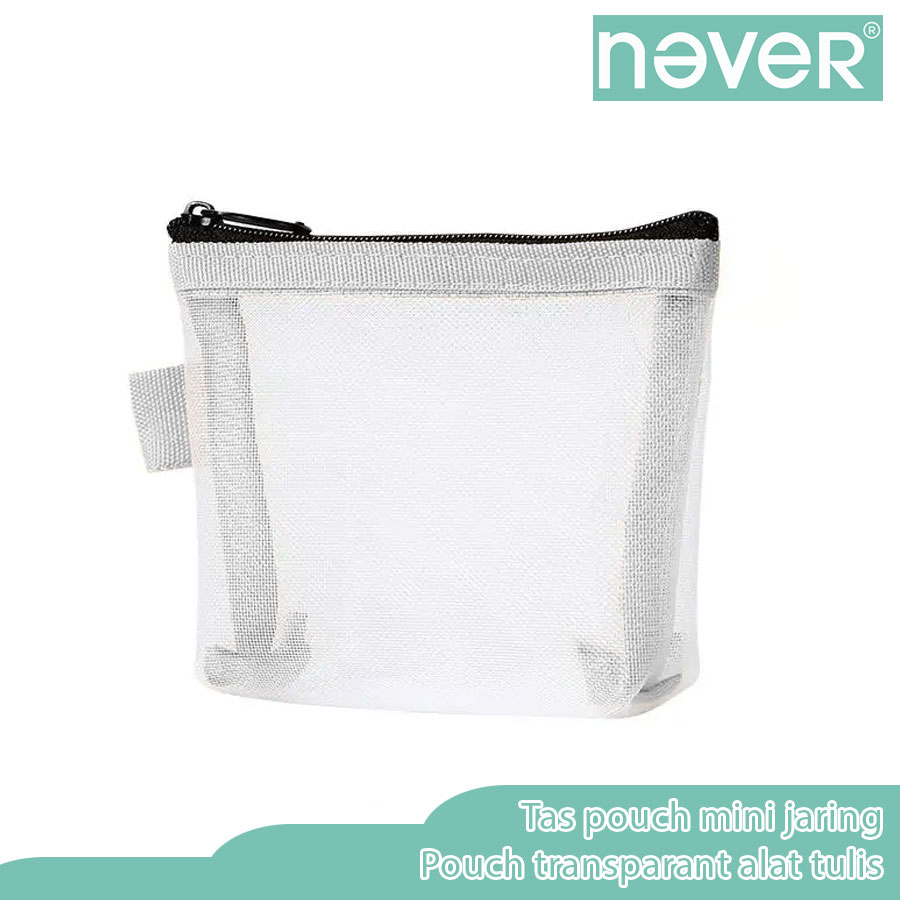 Jual Never Offiicial- Tas pouch mini jaring/ Pouch transparant alat ...