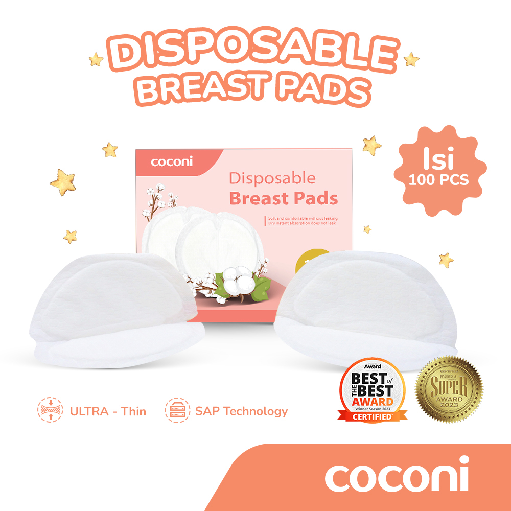 Jual COCONI Disposable Ultra-thin Breast Pad | Busa Penyerap ASI 100 ...