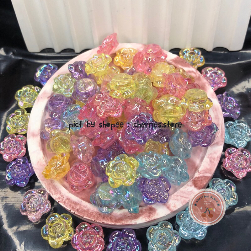 Jual Manik / Mote Bunga Mawar / Rose [10gram] | Shopee Indonesia