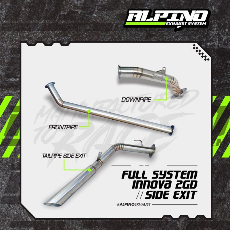 Jual Alpino Full System Side Exit Exhaust Innova Reborn | Shopee Indonesia