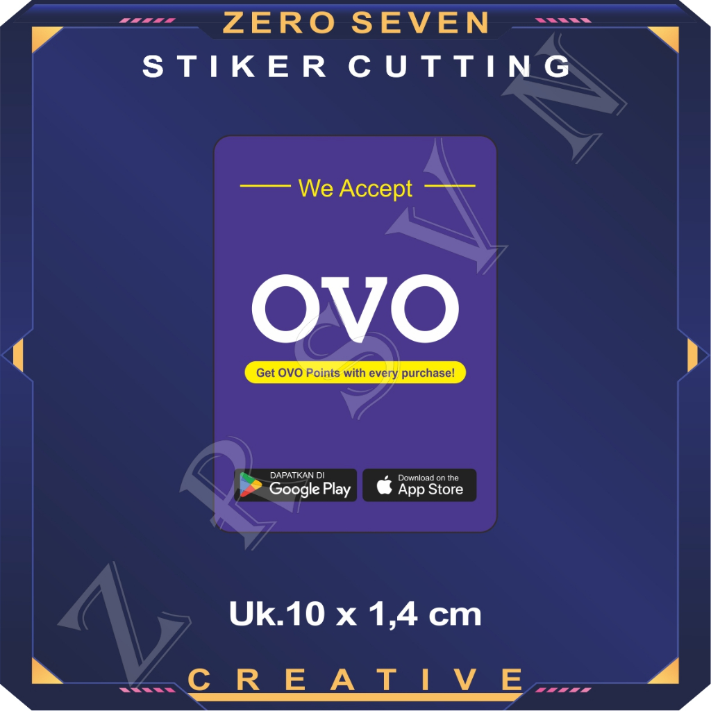 Jual STIKER E-WALLET OVO PRINT & CUTTING | Shopee Indonesia