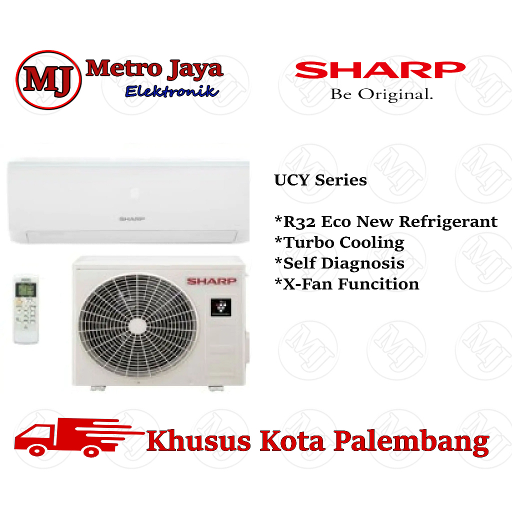 Jual AC Sharp 1/2 PK - 2 PK Turbo Cool UCY / UCYN Series Low watt ...