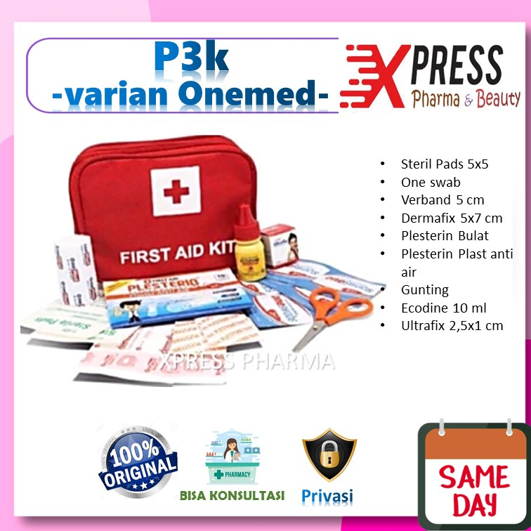 Jual ⚡XPRESS⚡ TAS P3K Merah Lengkap First Aid Emergency Kit Bag Dompet ...