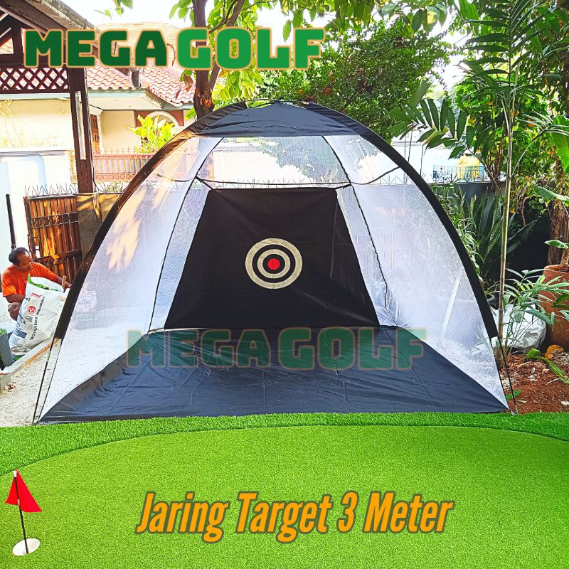 Jual jaring golf net target 3 meter hitam - jaring golf practice indoor ...