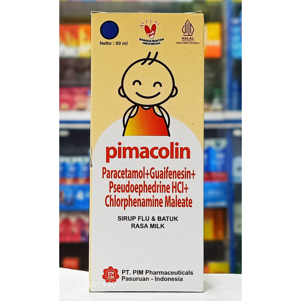 Jual Pimacolin 𝐒𝐢𝐫𝐮𝐩 𝟔𝟎𝐌𝐋 - Meredakan Demam, Batuk dan Pilek Rasa Susu ...