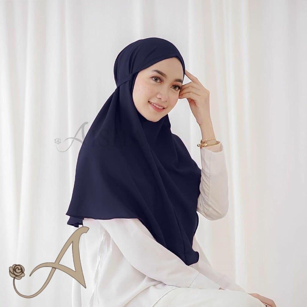 Jual AISHA - Hijab Bergo Maryam Tali Non Pet Moscrepe Size M | Shopee Indonesia