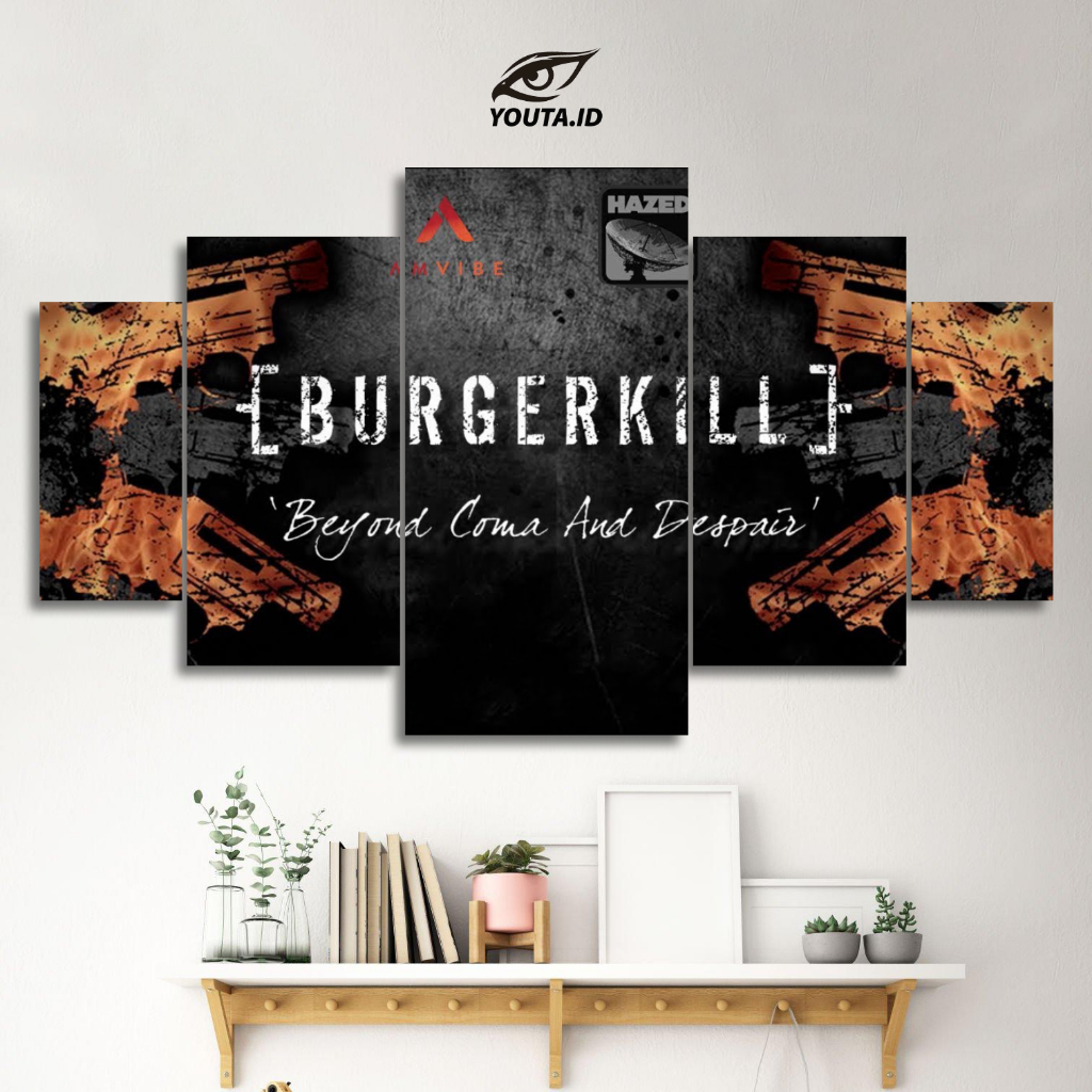 Jual YOUTA.ID HIASAN PAJANGAN DINDING BAND POSTER BAND 1 SET BURGERKILL ...