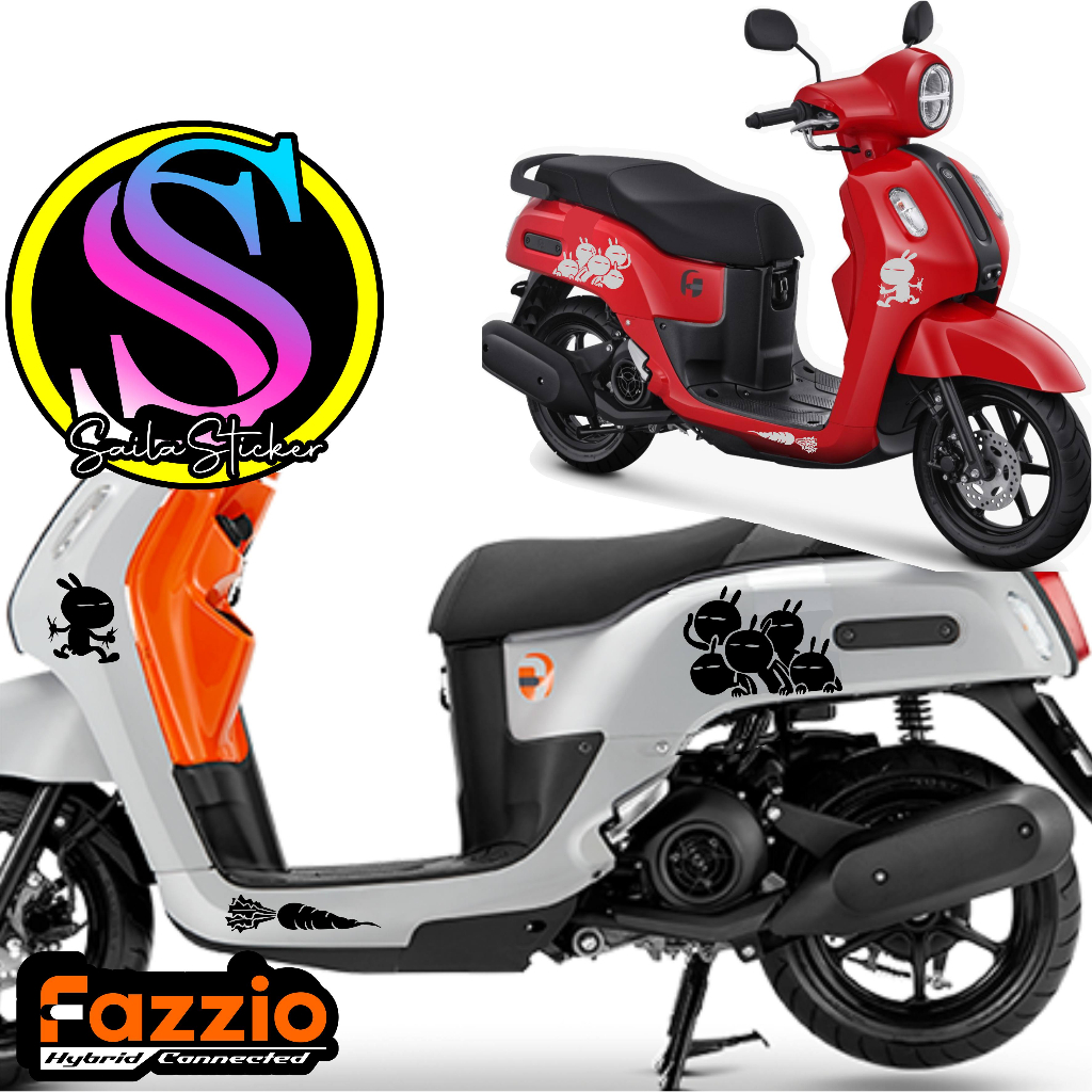 Jual 176/STICKER CUTTING/STICKER LOGO RABBIT KEREN/STICKER MOTOR FAZZIO ...