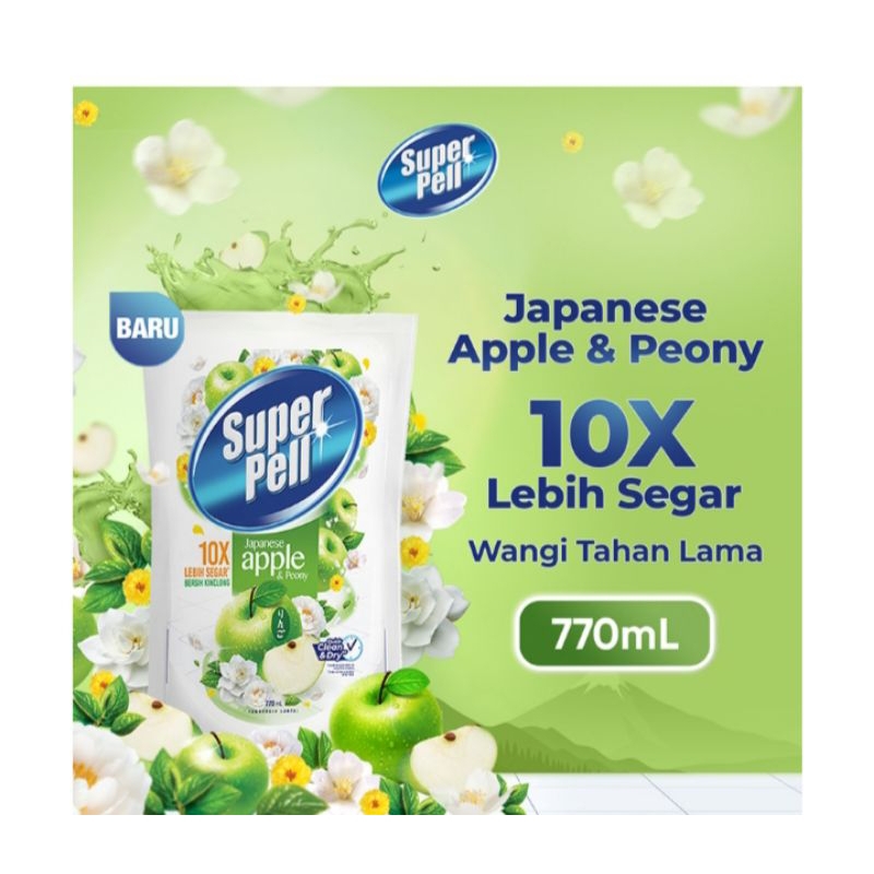 Jual Super Pell Cairan Pembersih Lantai Japanese Apple & Peony / Lemon ...