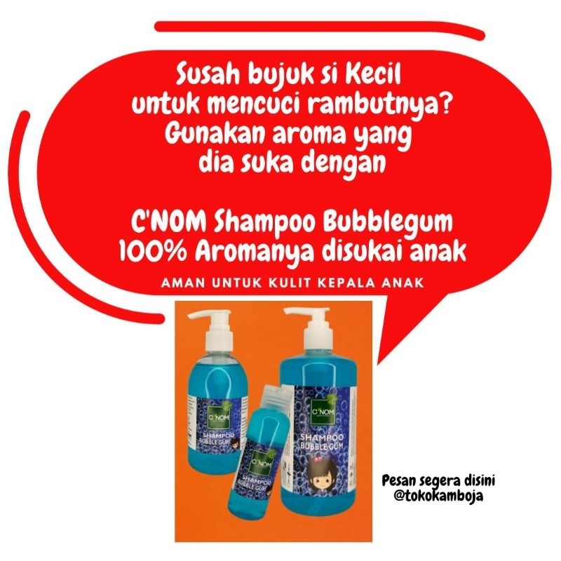 Jual C'NOM Bubblegum Kids Shampoo 100 ml 250 ml 500 ml Shampo Anak ...