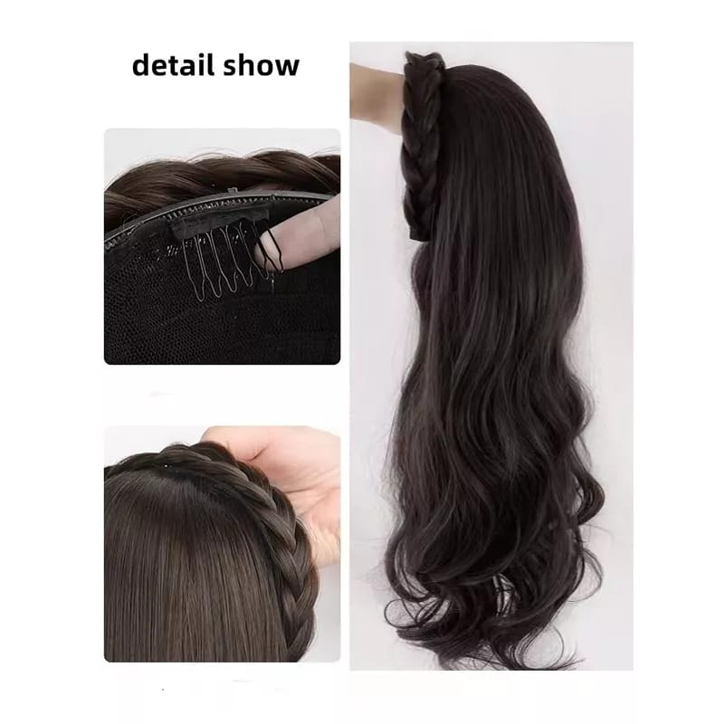 Jual Wig bando kepang lurus curly | Shopee Indonesia