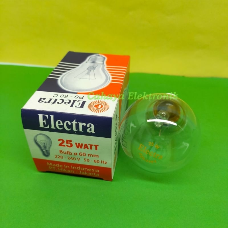 Jual Lampu Bohlam Pijar Elektra 25 Watt / Lampu Penghangat Electra 25 Watt | Shopee Indonesia
