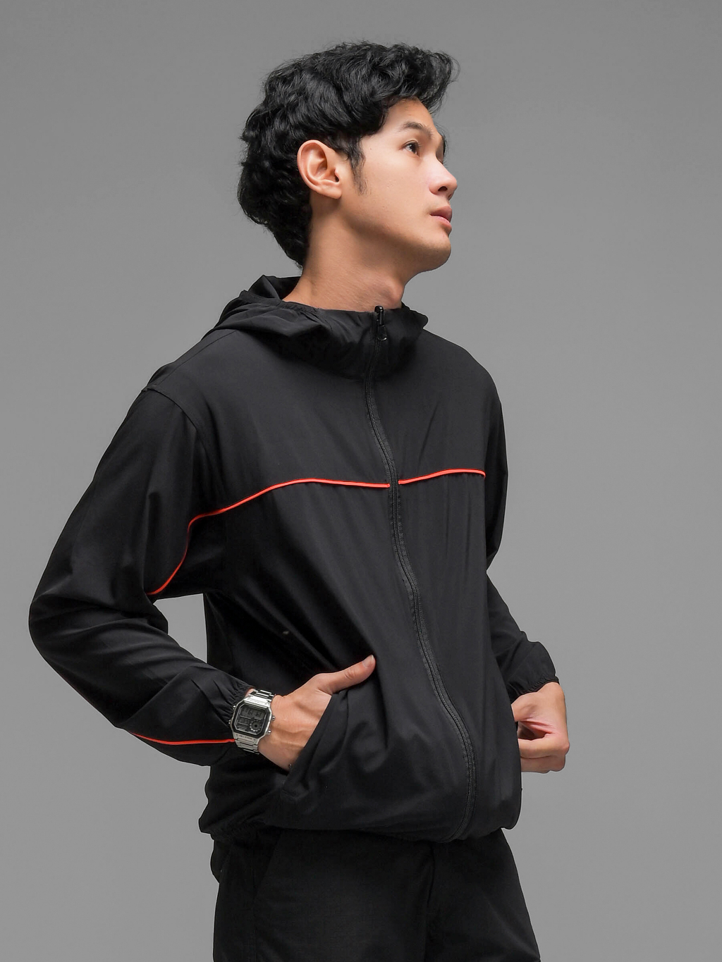 Jual JB - Jacket Track Suit Red Stripe - Jaket Running Pria | Shopee ...