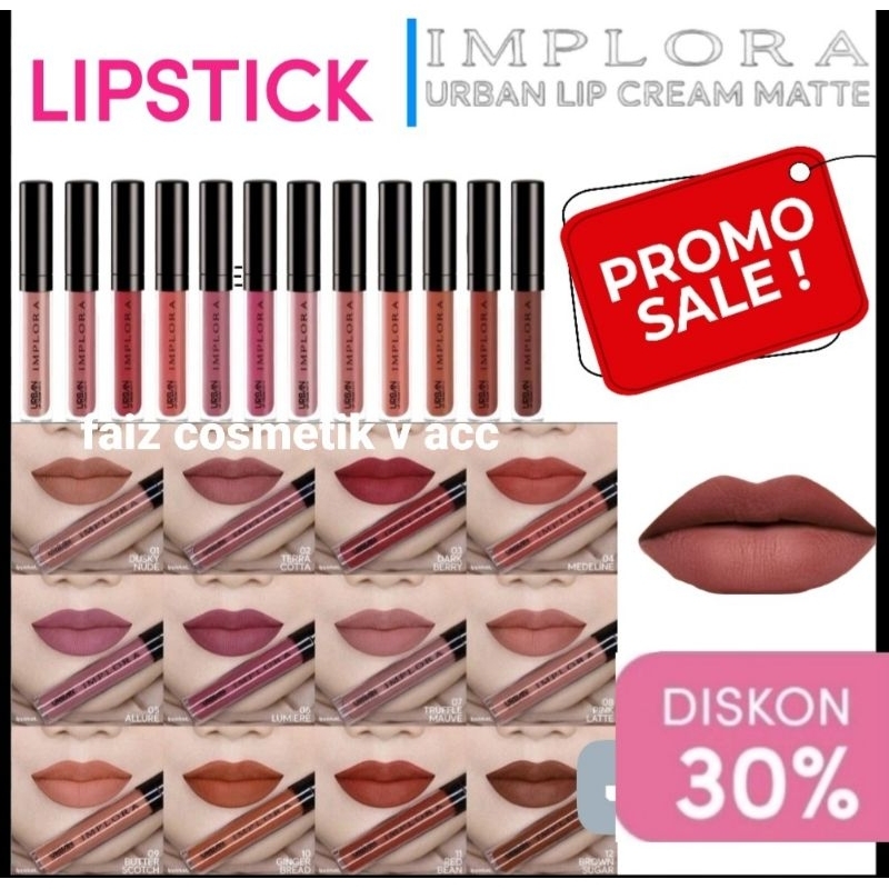 Jual IMPLORA Urban Lip Cream Mette Original BPOM/ LipCream Implora ...