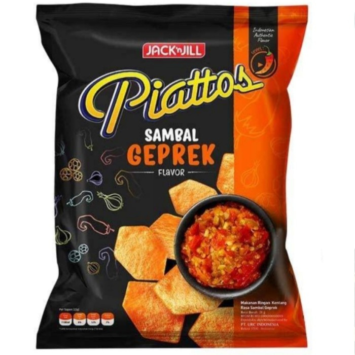 Jual Jack n Jill - Piattos - Rasa Sambal Geprek - 75 gram | Shopee ...