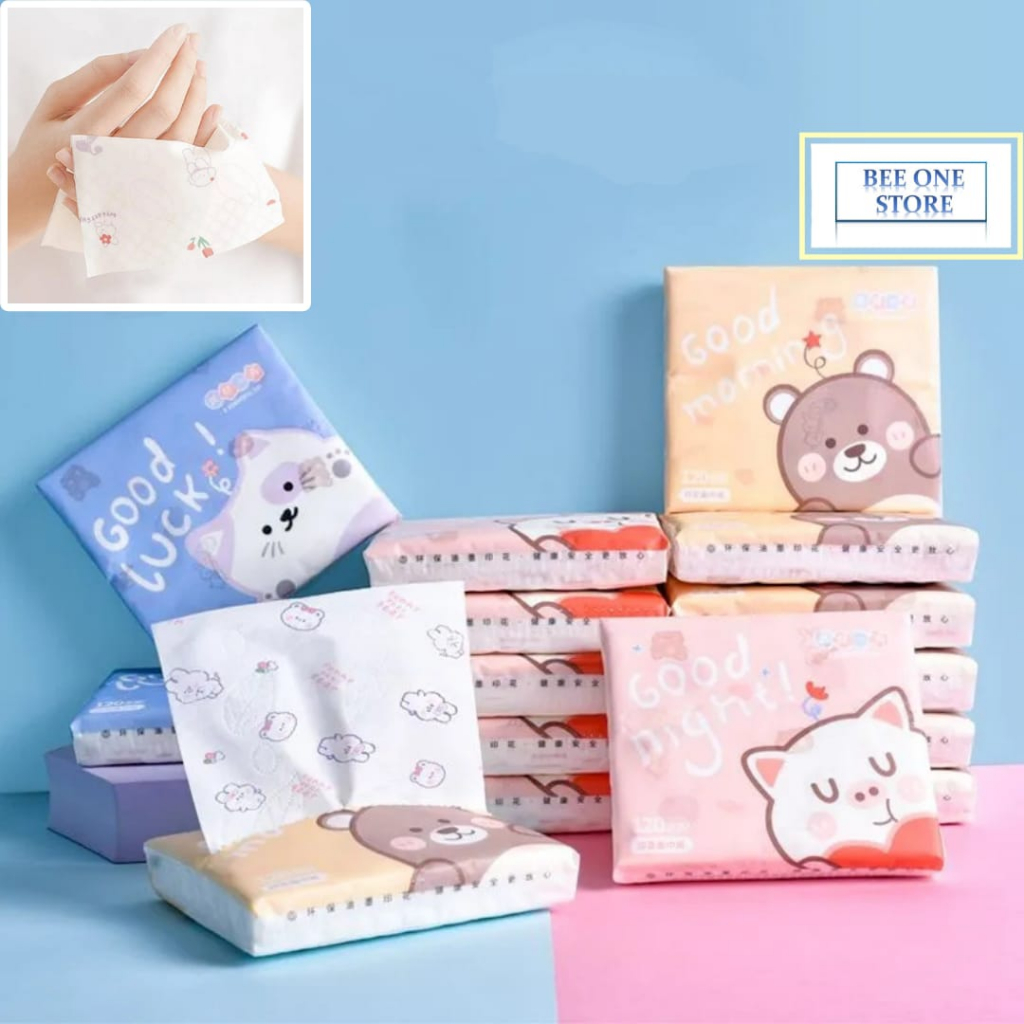 Jual BEE ONE - Tissue Facial Karakter 40 Lembar Tisu Kering Tissue ...