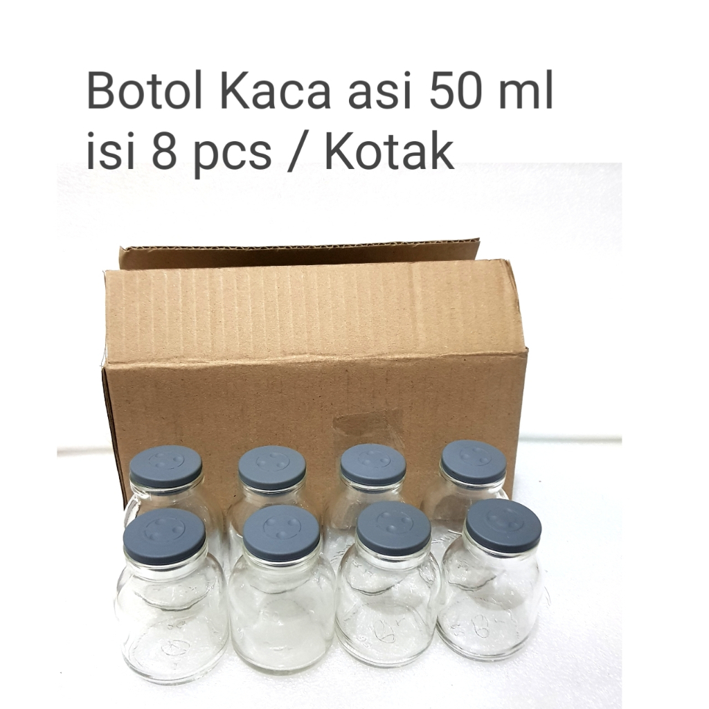 Jual 50ml Botol asi 50ml / botol asi tutup karet 50ml / botol susu bayi ...