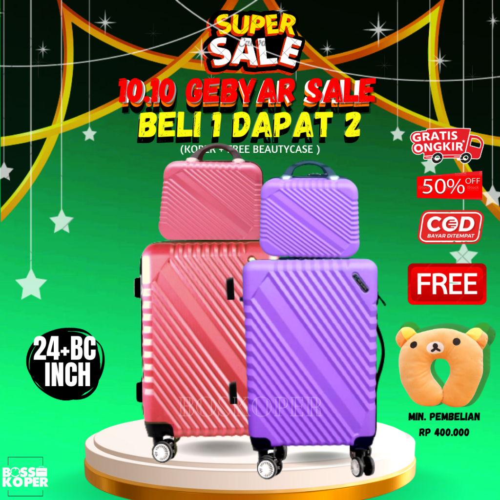 Jual Koper 24 inch Polo ukuran bagasi-koper polo-koper travel-tas koper ...