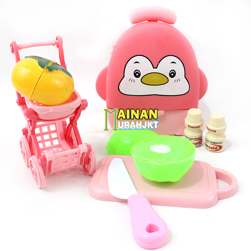 Jual MAINAN ANAK MURAH KOPER PINGUIN DAN TROLI BUAH POTONG YK88 TAS ...