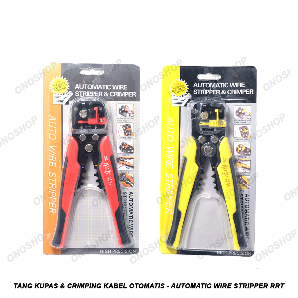 Jual Tang Kupas & Crimping Kabel Otomatis - Automatic Wire Stripper RRT - Merah | Shopee Indonesia