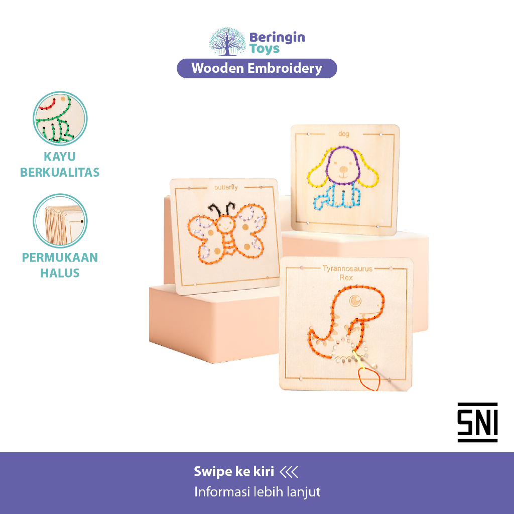 Jual Beringin Toys Wooden Embroidery / Mainan Edukasi Puzzle Kayu ...