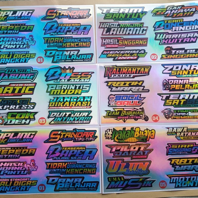 Jual STIKER PIW PIW HOLOGRAM KATA KATA BANJAR | Shopee Indonesia