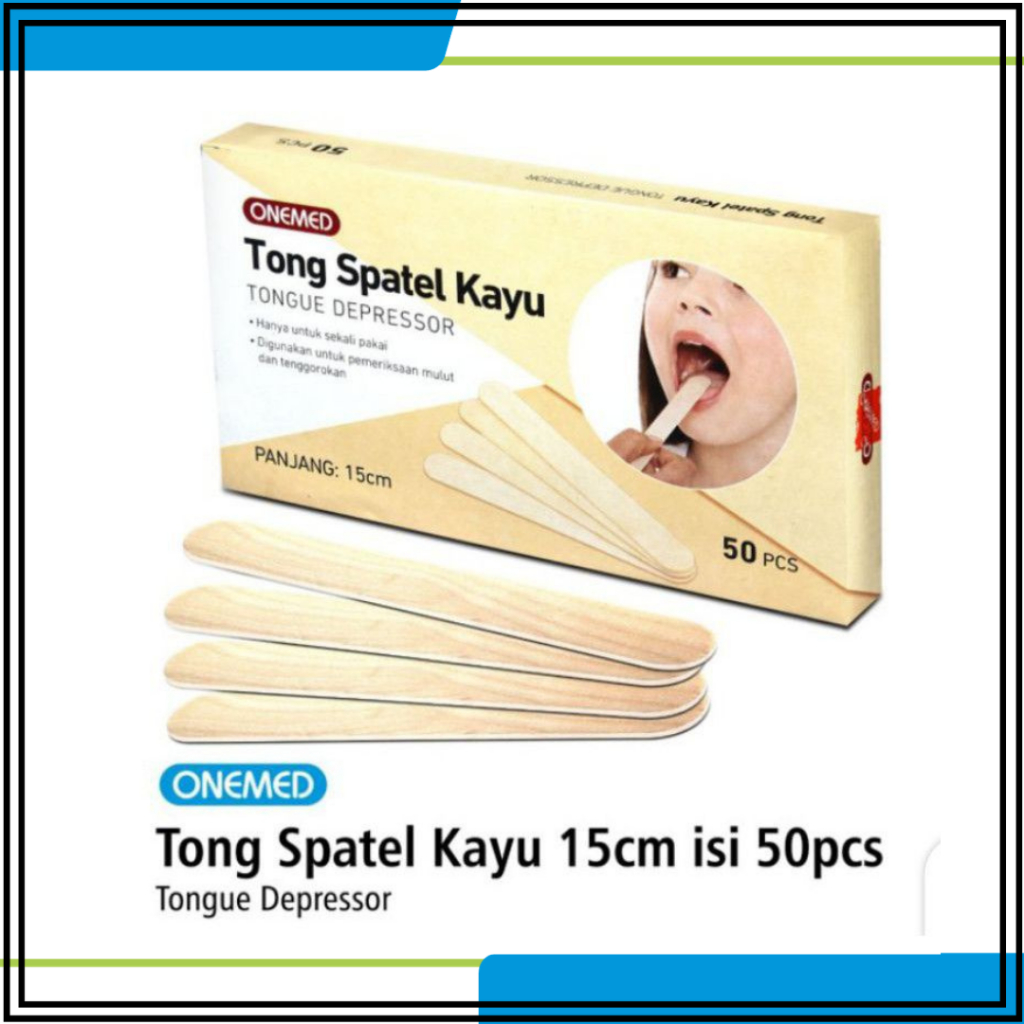 Jual Onemed Tongue Spatel Depressor / Tong Spatel Kayu / Spatel Lidah ...