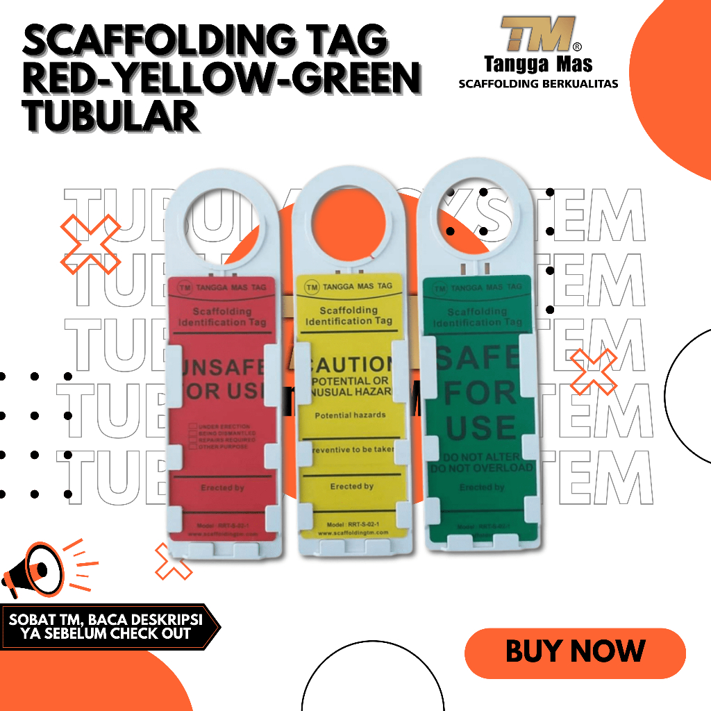 Jual SCAFFOLDING SAFETY TAG (RED, YELLOW, GREEN) – UNIVERSAL UNTUK ...