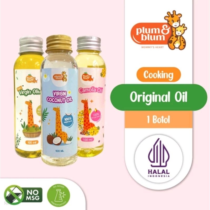 Jual Plum & Blum Canola EVOO VCO Extra Virgin Coconut oil Canola Oil ...