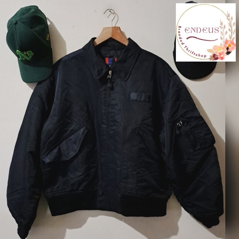 Jual JAKET FLIGHT BOMBER TEBAL OVERSIZE XXL WARNA HITAM | Shopee Indonesia