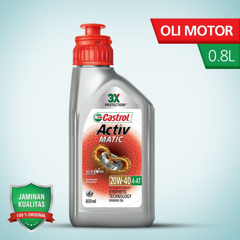 Jual Castrol Activ Matic 800ml Original oli Motor Matic | Shopee Indonesia