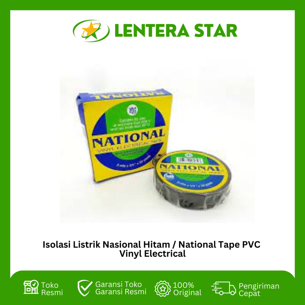 Jual Isolasi Listrik Nasional Hitam / National Tape PVC Vinyl ...